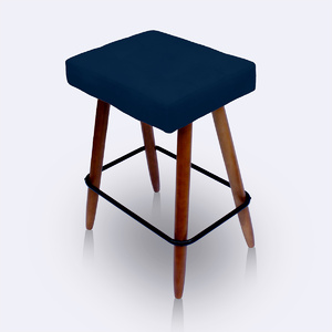 Banqueta Alta Retangular Cozinha E Sala Suede - Jylcrom - Azul | Leroy ...