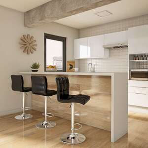 Banqueta Giratória Finley Preta | Leroy Merlin