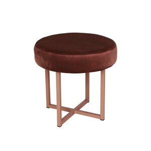 Banquinho Round Veludo Linee Terracota | Leroy Merlin