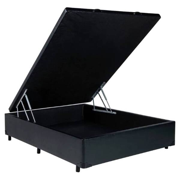 Base Box Casal 138cm Articulado Sintético Preto Tana Decor | Leroy Merlin