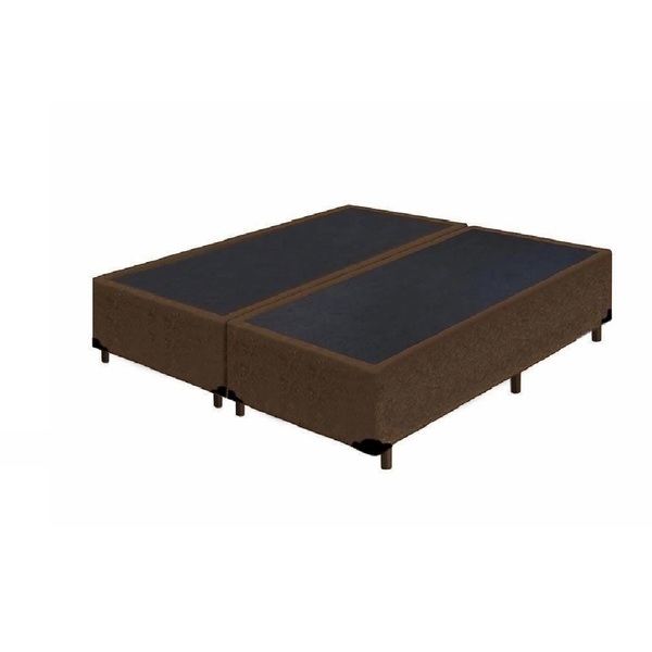 Base Box Casal Bipartido Suede Marrom | Leroy Merlin