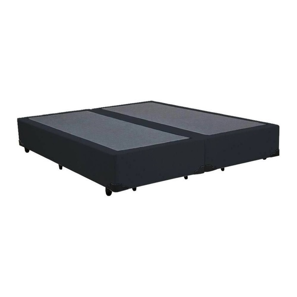 Base Box Casal Bipartido Suede Preto | Leroy Merlin