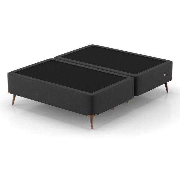 Base Box Queen 158x198x45cm Com Porta Usb Dupla Preto Preto | Leroy Merlin