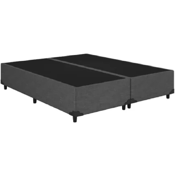 Base Box Queen Bipartido Linhão Cinza | Leroy Merlin