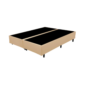 Base Box Queen Bipartido Santo Box Sintético 40x158x198 Bege | Leroy Merlin