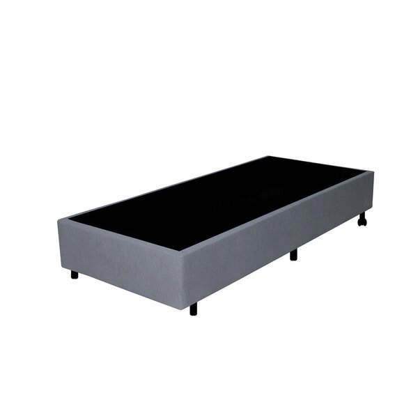 Base Box Solteiro 79x198x26cm Em Linho Cinza | Leroy Merlin