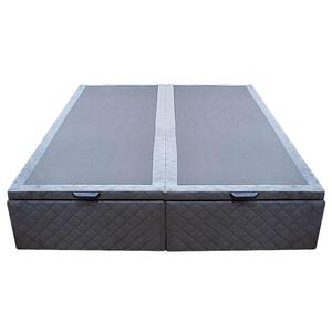 Base Cama Box Baú Casal Queen Size Suede Cinza | Leroy Merlin