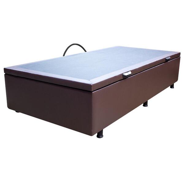 Base Cama Box Baú Solteiro Corano Marrom | Leroy Merlin