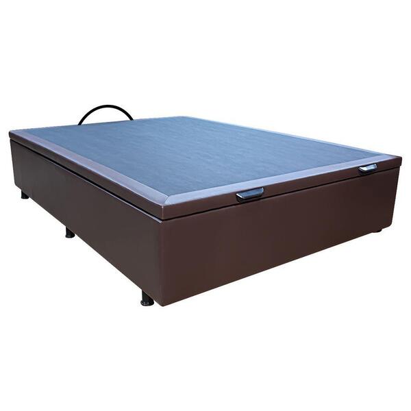 Base Cama Box Baú Viúva Corano Marrom | Leroy Merlin