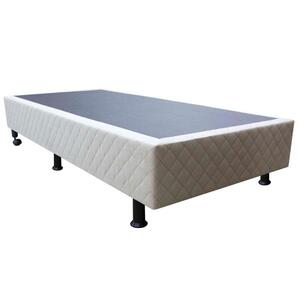 Base Cama Box Solteiro Suede Bege | Leroy Merlin