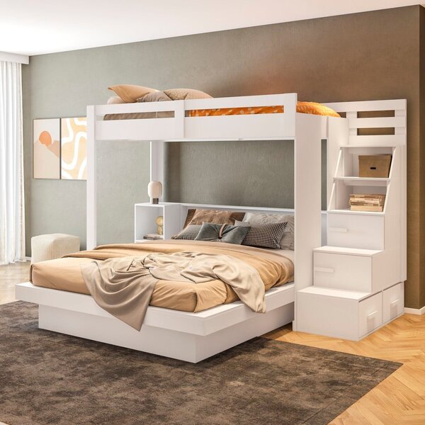 Beliche Family Adulto Com Nichos E Escada Multifuncional Moon Yescasa ...