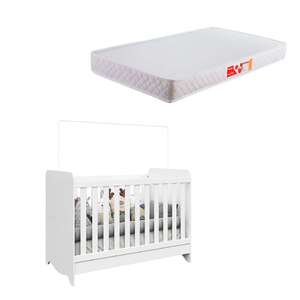 Berço Minicama Americano Ben Branco Com Colchão Infantil Baby Liso D18 ...