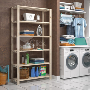 Big Estante De Roupas Madeira Pinus Moderna Multiuso Moderna | Leroy Merlin