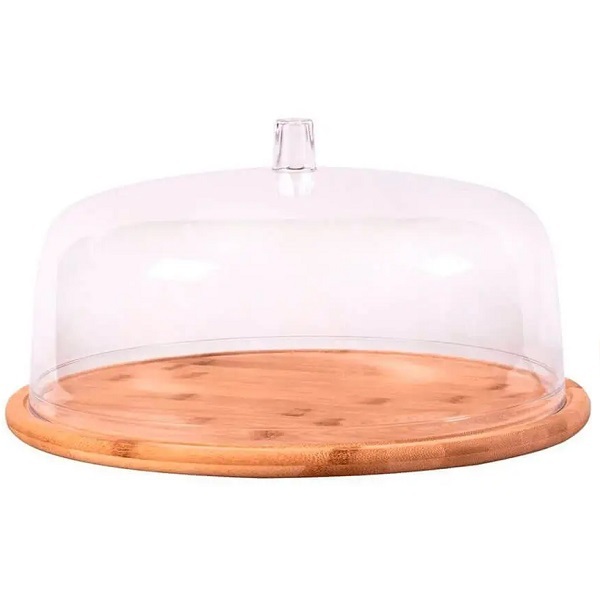 Boleira Em Bambu 27 5cm Com Cupula Acrilica Yoi 810900200 | Leroy Merlin