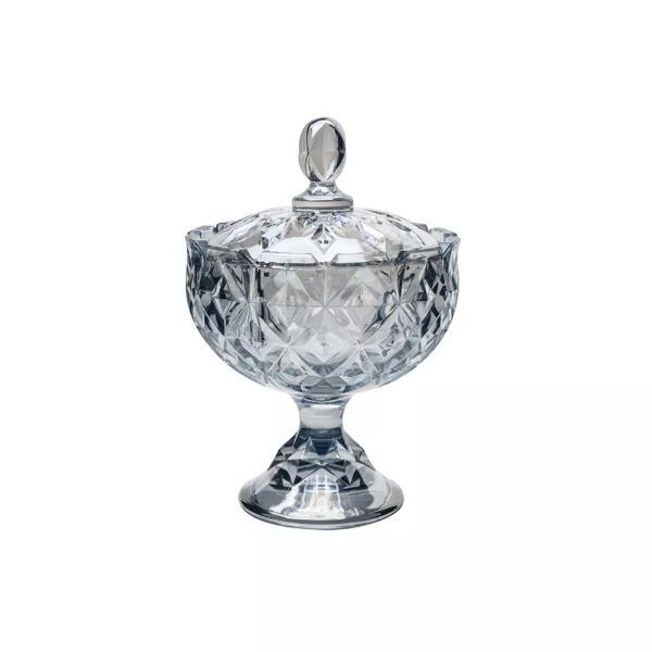 Bomboniere Em Cristal Com Tampa Wolff Crown 16 5cm Azul | Leroy Merlin