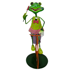 Boneco Sapo Com Bicicleta Para Enfeite E Decoraçao Jardim E Flores (bon ...