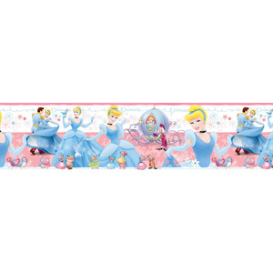 Pink Cinderella Wallpaper Border