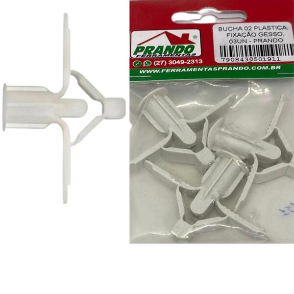 Bucha 02 Plástica De Fixação Gesso - 03 Unidades | Leroy Merlin
