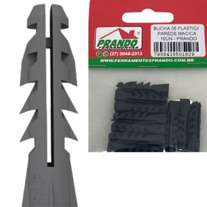 Bucha 06 Plástico Para Parede Maciça - 10 Un Prando | Leroy Merlin