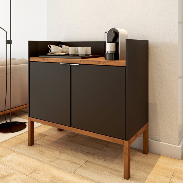 Buffet 2 Portas Madeira Maciça Small Garapa/preto | Leroy Merlin