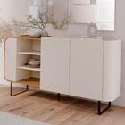 Buffet Aparador 160cm 2 Portas Orgânico Pé Metal Sindy Off Z56 ...