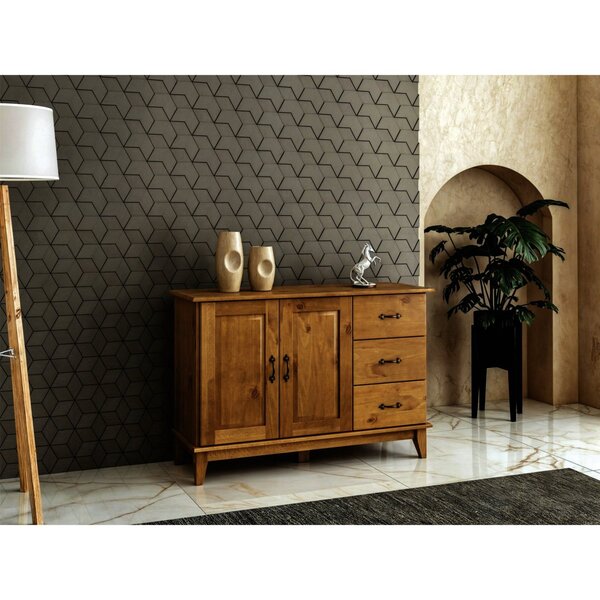 Buffet Aparador Madeira Maciça 2 Portas 3 Gavetas Bella Carvalho ...