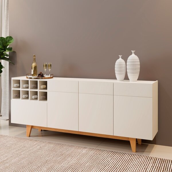 Buffet Para Sala De Jantar 3 Poras 1 Gaveta Duna Off White | Leroy Merlin