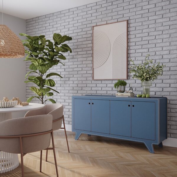 Buffet Para Sala De Jantar 4 Portas James Azul | Leroy Merlin