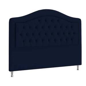 Cabeceira Box Casal 140cm Belize Veludo Azul Escuro Tana Decor | Leroy ...