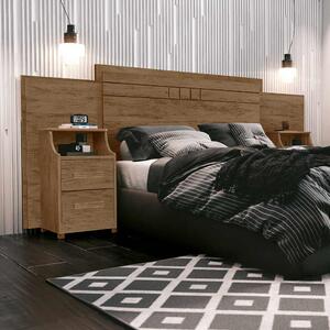 Cabeceira Box King Size Com Mesas Laterais Magnifica Pinhão Fênix ...