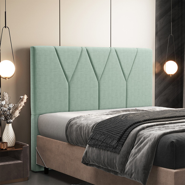 Cabeceira Cama Box Casal 140 Cm Aurora W01 Linho Verde Menta - Lyam ...