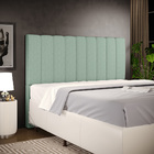 Cabeceira Cama Box Casal King 195 Cm Dália W01 Linho Verde Menta - Lyam ...