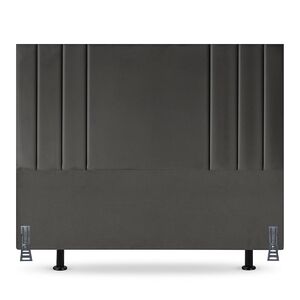 Cabeceira Cama Solteiro 100 Cm Linho Frame Box Estofada Cinza | Leroy ...