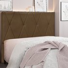 Cabeceira Casal Suede 140cm Aquilla Marrom Caramelo Caramelo | Leroy Merlin