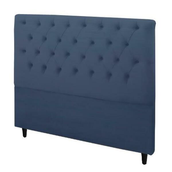 Cabeceira Embaixatriz Plus King Size 1950mm Veludo Azul - Simbal ...