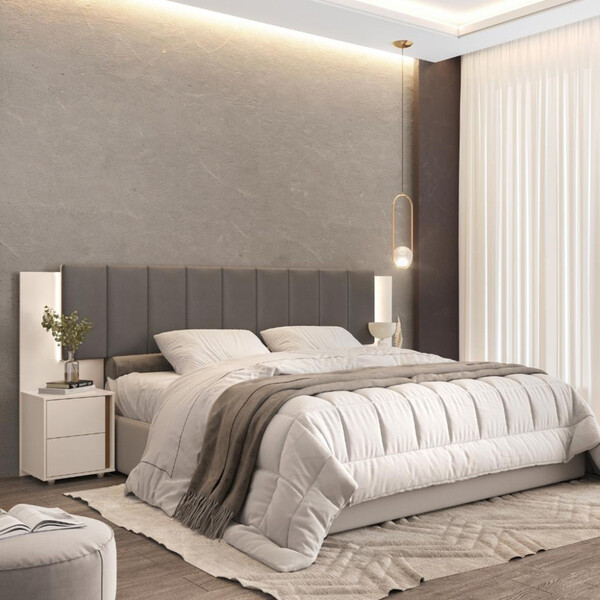 Cabeceira Extensivo 2 Mesas De Cabeceira 2 Gavetas Malu Dj | Leroy Merlin