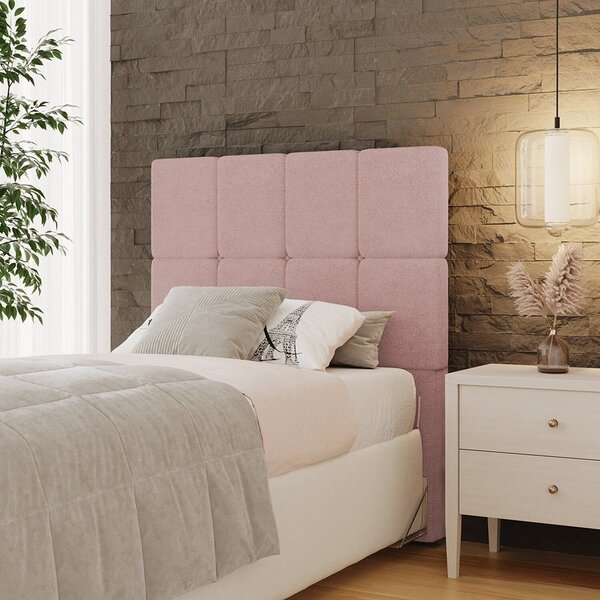 Cabeceira Solteiro 102cm Bouclé Estofada Design Moderno Para Quarto ...