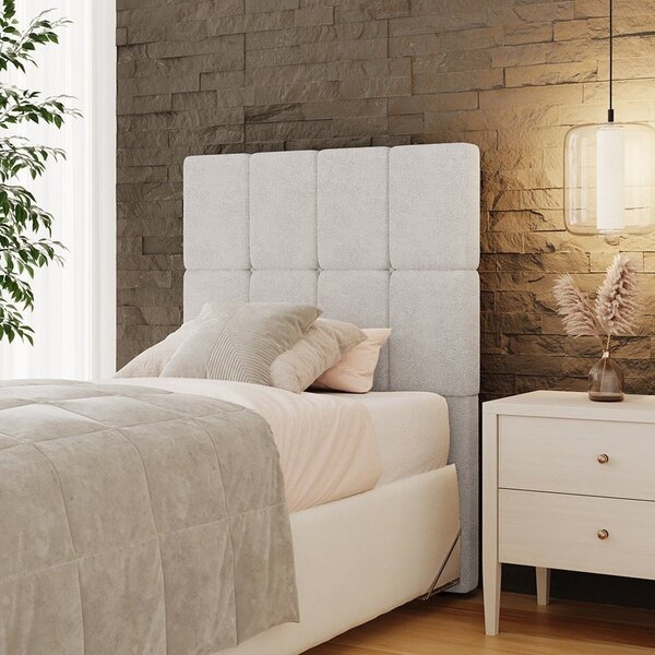 Cabeceira Solteiro 90cm Bouclé Estofada Design Moderno Para Quarto ...