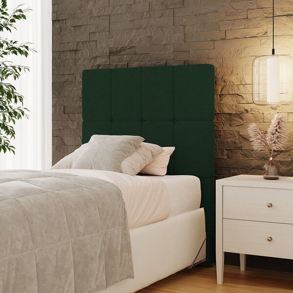 Cabeceira Solteiro 90cm Design Moderno Para Quarto Linea Verde Escuro ...