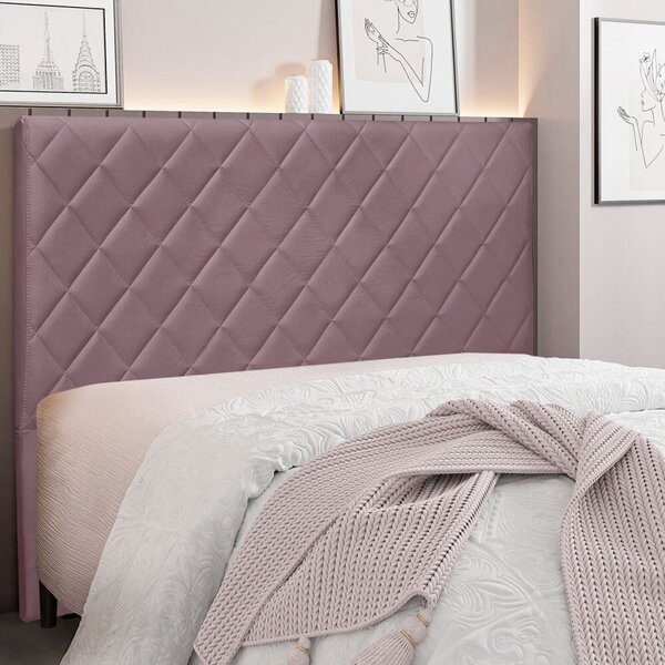 Cabeceira Solteiro 90cm Veludo Esmeralda Roxo Uva Uva | Leroy Merlin
