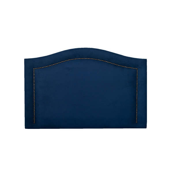 Cabeceira Solteiro Curva Luxo 90x60 Suede Azul - Tachas Fumê | Leroy Merlin