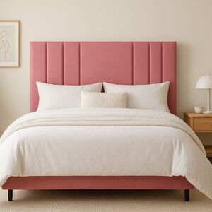 Cabeceira Suede 140 Cm Casal Moderna Frame Estofada Cama Box Rosa ...