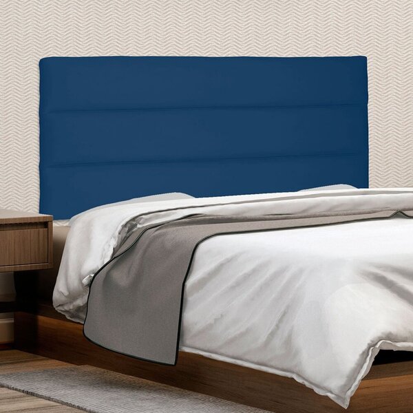 Cabeceira Suspensa Queen 160cm Suede La Itáliana Azul Marinho Azul ...