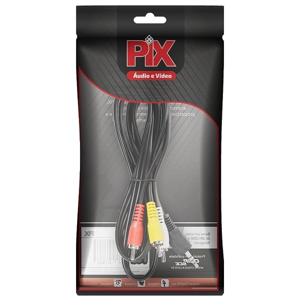 Cabo Adaptador P3 Estereo + 3 Rca Macho - 1.3m | Leroy Merlin