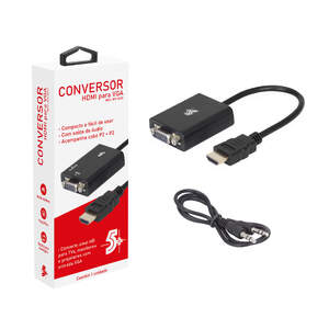 Cabo Conversor Adaptador Hdmi Para Vga Com Saída P2 Áudio | Leroy Merlin