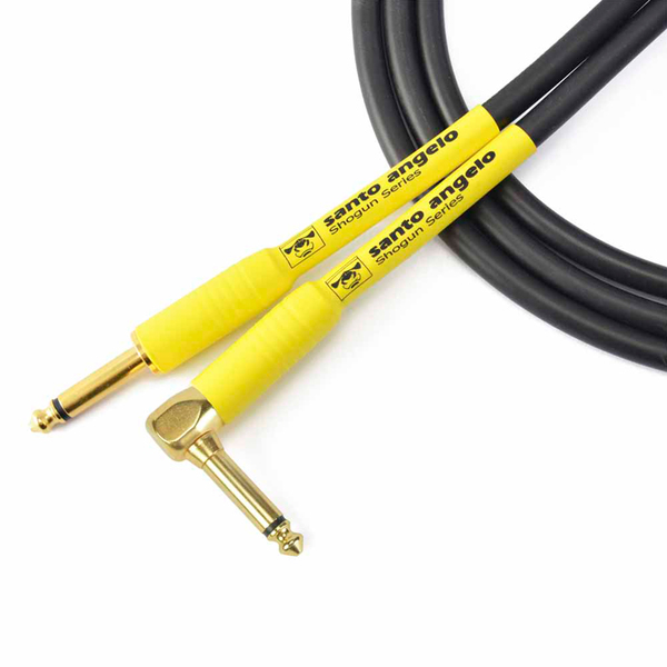 Cabo De Guitarra Shogun 0,75mm Conector Em Ouro P10/p10 90º 15ft 4,57 ...