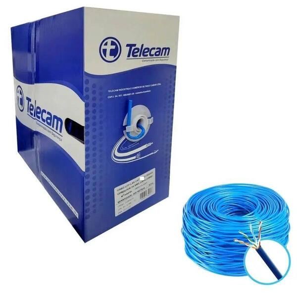 Cabo De Rede Telecam Lan 4p Cat5 300 Metros 4px24awg Azul | Leroy Merlin