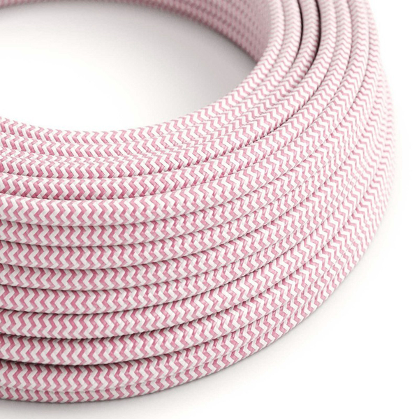 Cabo Elétrico Revestido Tecido 10 Metros Cor Rosa Zig Zag | Leroy Merlin