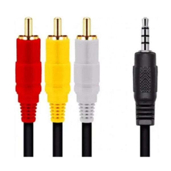 Cabo P3 Macho Av 3 Rca Macho 1,3 Metros Cabo Adapitador | Leroy Merlin