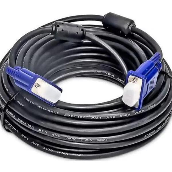 Cabo Para Monitor E Projetor Vga Db15 Com Filtro 5 Metros Preto | Leroy ...